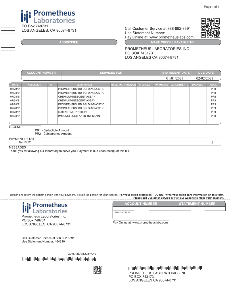 Quick Pay - Prometheus Laboratories
